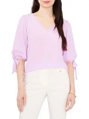 Chaus Chaus Tie Sleeve Blouse Lavender
