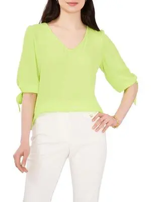 Chaus Chaus Tie Sleeve Blouse Lime Green