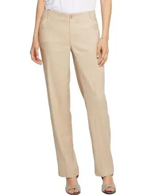 NYDJ Marilyn Linen Blend Trousers - Feather