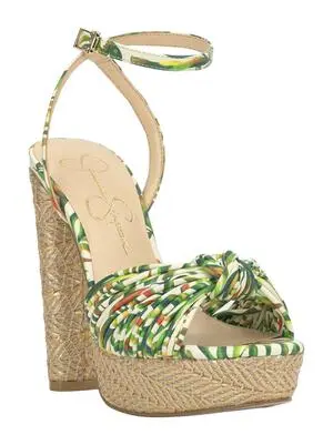 Jessica Simpson Jessica Simpson Immie Platform Sandal Green Multi