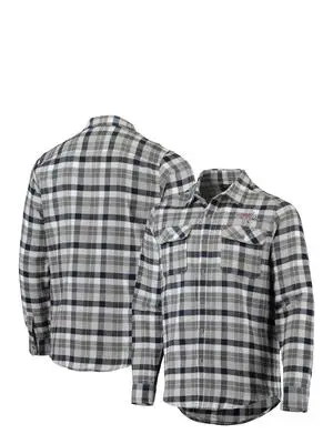 ANTIGUA /gray Washington Capitals Ease Plaid Button-up Long Sleeve Shirt At Nordstrom