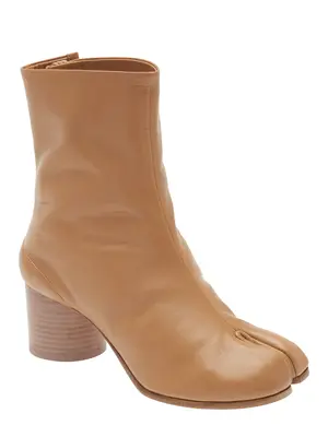 MAISON MARGIELA Maison Margiela Tabi Leather Boots Nude