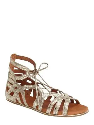 Gentle Souls Cage Lace-up Sandal - Gold