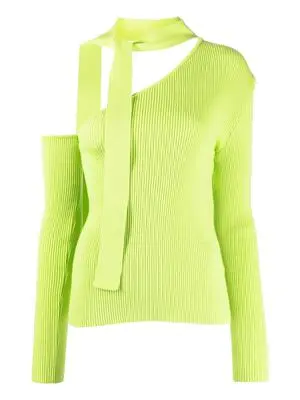 Andersson Bell Conny Scar Neck Knit Top - Green