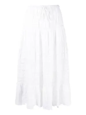 LoveShackFancy Donna Lace Skirt - White