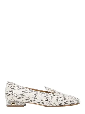 Jennifer Chamandi Snakeskin Loafers - White