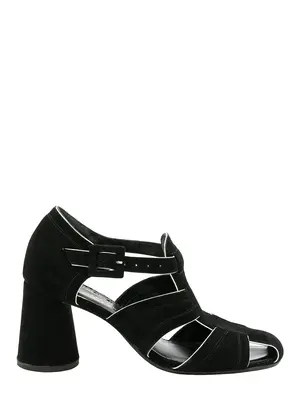 STUDIO CHOFAKIAN Austin 70mm Cut-out Sandals - Black