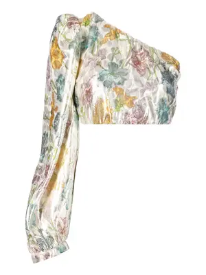 HAYLEY MENZIES Shimmering Bonita Jacquard Top - Multicolour