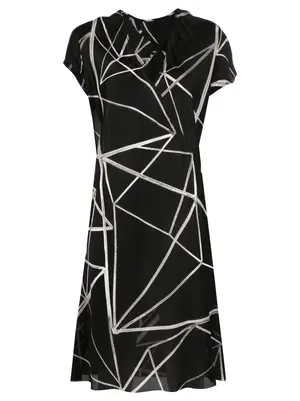 RICK OWENS Rick Owens Geometric-Print Wrap Dress