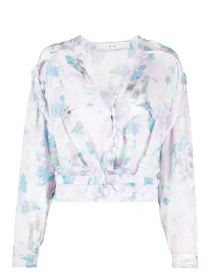 IRO PARIS IRO Floral-Print V-Neck Blouse