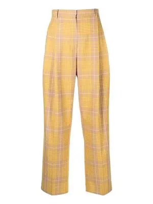 3.1 Phillip Lim Plaid Jacquard Straight Leg Trousers - Yellow