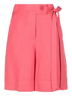 TWINSET Tie-waist Straight-leg Shorts - Pink
