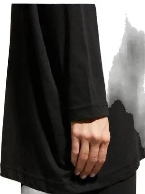 Eskandar Ultra-light Cotton Long-sleeve T-shirt - Black