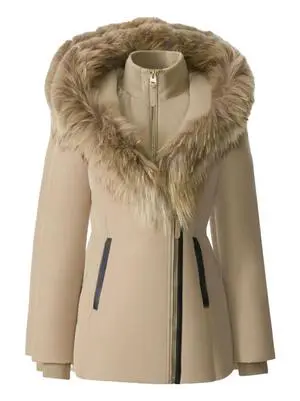 Mackage Adali Down Coat With Fur Collar Camel