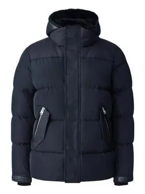 Mackage Classic Down Jacket With Removable Shearling Bib - Black
