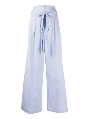 MAISON JEJIA Stripe-print Palazzo Pants - Blue