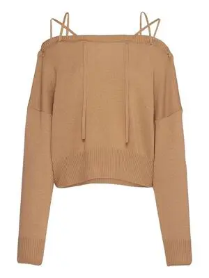 PRADA Prada Tie-Fastening Off-Shoulder Jumper