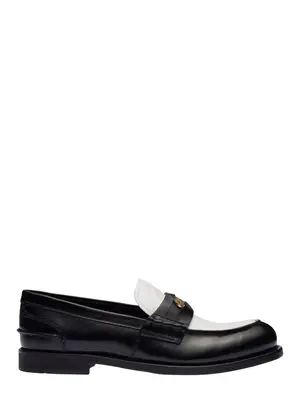 Miu Miu Leather Penny Loafers - Black