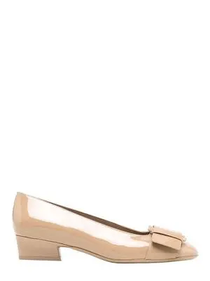 FERRAGAMO 30mm Bessie Pumps - Brown