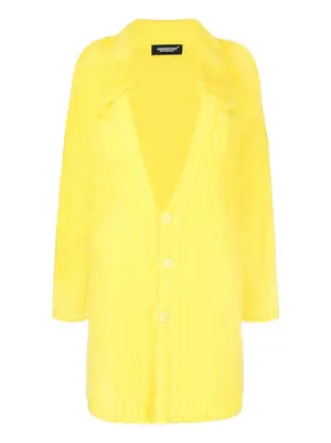 UNDERCOVERISM Brushed Knitted Overcoat - Yellow