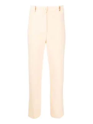 HEBE STUDIO Tailored High-waisted Trousers - Neutrals
