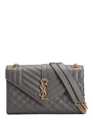 Saint Laurent Saint Laurent Envelope Triquilt Shoulder Bag Storm