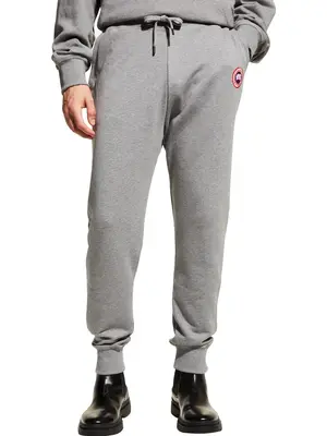 Canada Goose Huron Logo-Patch Sweatpants Stone Heather