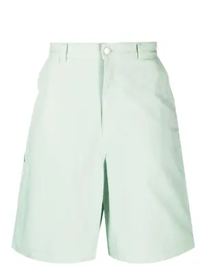 Ami Wide-leg Bermuda Shorts - Green