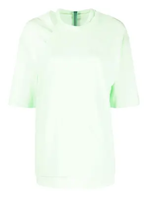 Y3 Layered Logo-print T-shirt - Green