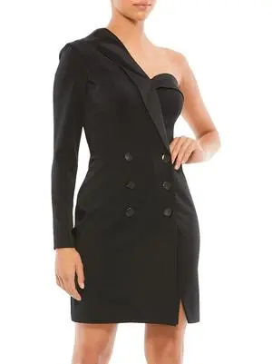 Mac Duggal Ieena One-shoulder Cocktail Dress - Black
