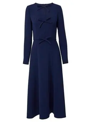 Carolina Herrera Icon Triple Bow Midi-dress Midnight