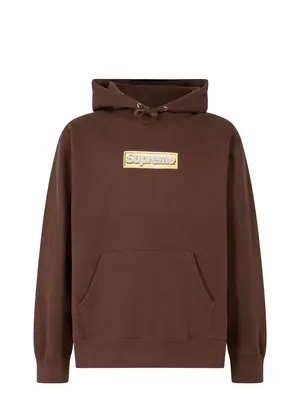 Supreme Bling Box Logo Drawstring Hoodie - Brown