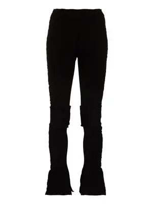 TALIA BYRE Knitted Flared Trousers - Black
