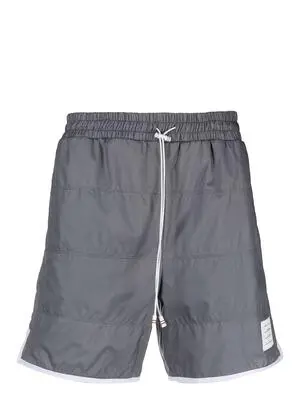 Thom Browne Ripstop Track Shorts - Silver
