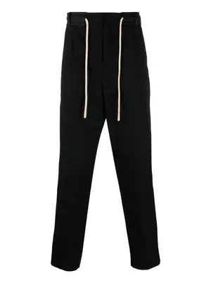 Palm Angels Side-stripe Straight-leg Trousers - Black