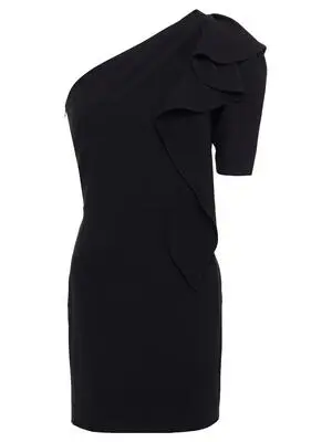 IRO PARIS One-shoulder Ruffled Mini Dress - Black