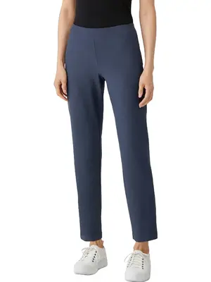 Eileen Fisher Slim Knit Ankle Pants Ocean