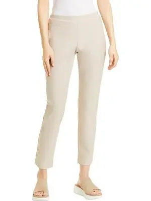 Eileen Fisher Slim Knit Ankle Pants Wheat