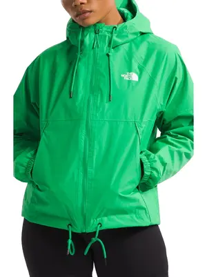 The North Face Antora Waterproof Rain Hoodie Optic Emerald