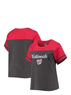 Profile Washington Nationals Colorblock T-shirt - Heather Charcoal