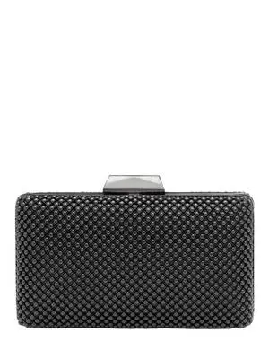OLGA BERG Natasha Mesh Clutch - Black