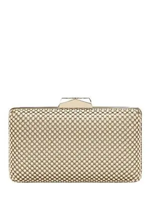 OLGA BERG Natasha Mesh Clutch - Gold
