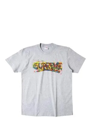 Supreme Paint Logo T-shirt Grey