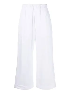 MAISON JEJIA Elasticated Waistband Cotton Culottes - White