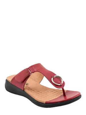 Softwalk SoftWalk® Talara Leather Sandal Dark Red