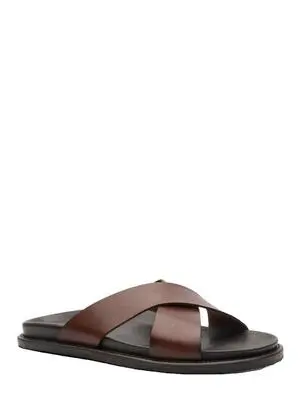 Gordon Rush Seaside Crisscross Slide Sandal - Brown