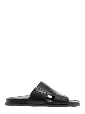 Valentino Garavani Vlogo Signature Slide Sandals - Black