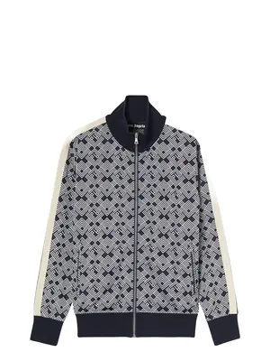 Palm Angels Monogram-pattern Track Jacket - Blue