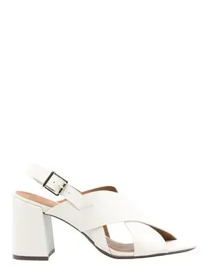 STUDIO CHOFAKIAN Highway 85mm Leather Sandals - White