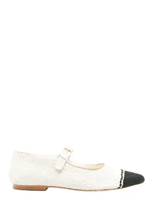 STUDIO CHOFAKIAN Elizabeth Color-block Ballerina Flats - White